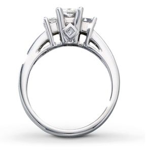 Jared | Jewelry | Jared 12 Ct 3 Stone Diamond Ring 14k White Gold ...